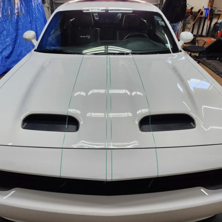 Dodge Challenger Hellcat racing stripes custom install AJR Wraps Truck ...